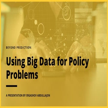 Using Big Data For Policy Problems | PDF | Artificial Intelligence ...