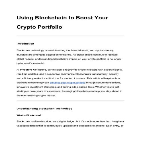 Using Blockchain to Boost Your Crypto Portfolio.docx