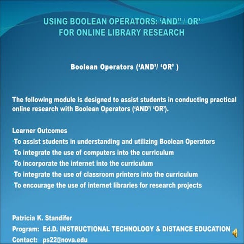 Using boolean operators1 | PPT