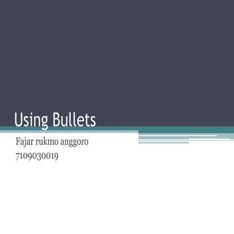 Using bullets | PPT