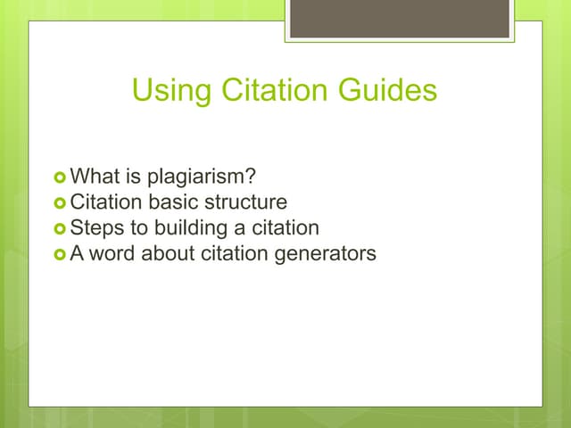 Creating APA 7 Citations in a Power Point Presentation | PPTX