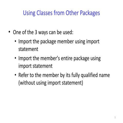 Using classes from other packages | PPT
