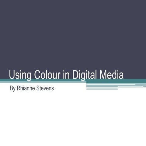 Using colour in digital media | PPTX | Video Production | Content ...