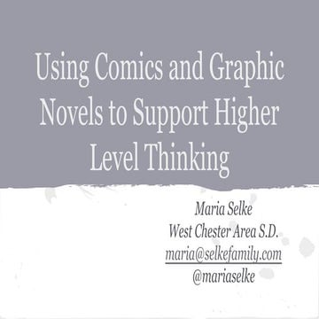 Using comics and graphic novels to support higher level thinking | PDF