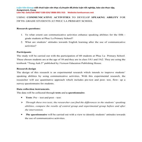 USING COMMUNICATIVE ACTIVITIES TO DEVELOP SPEAKNG ABILITY | DOCX