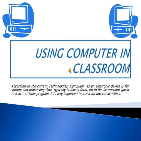 Using computer in classroom herve | PPTX | Education