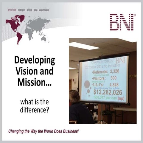 Using BNI connect to develop goals and mission | PPTX