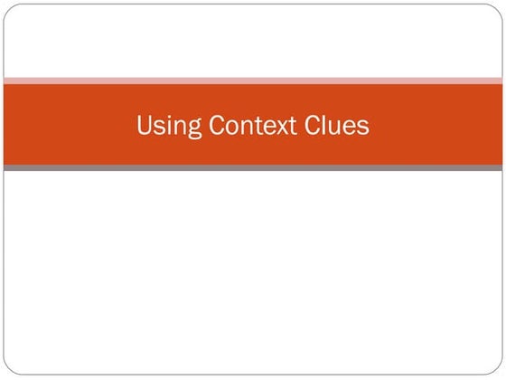 Context Clues | PPT