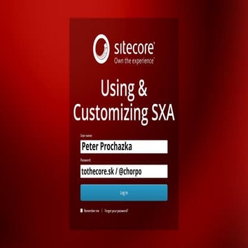 Using & Customizing SXA | PPT