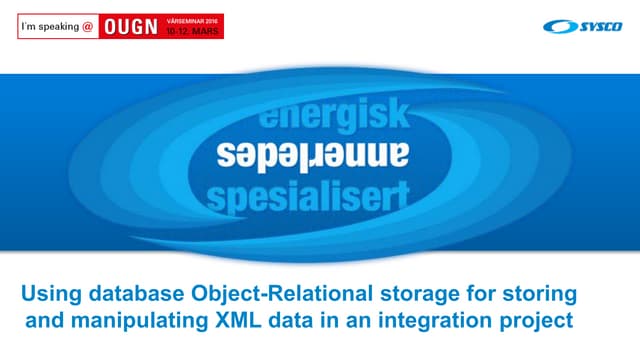 Using database object relational storage | PPT Using database object relational storage | PPT
