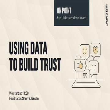 Using data to build trust | PDF