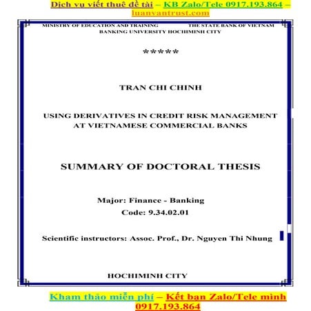 Using derivatives in credit risk management at vietnamese commercial ...