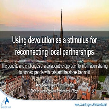 Using devolution as a stimulus for reconnecting local partnerships | PPT