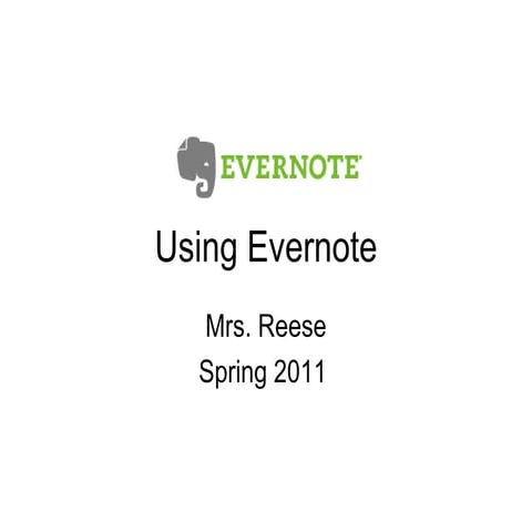 Using Evernote | PPT