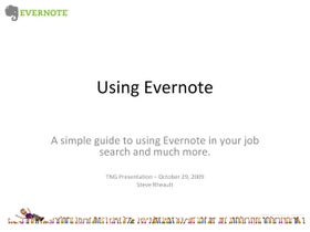 How I use evernote | PPT