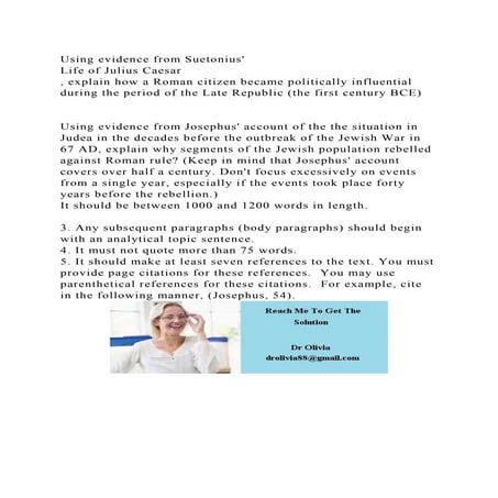 Using evidence from Suetonius Life of Julius Caesar, explain ho.docx