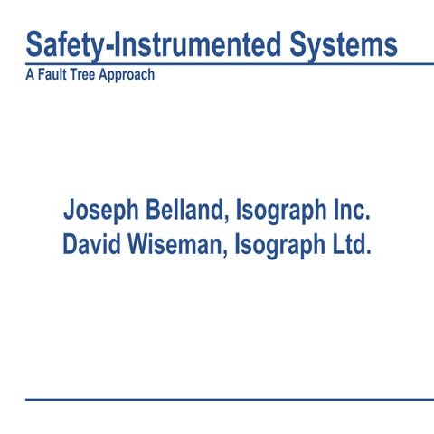Using fault trees to analyze Safety Instrumented Systems | PPTX