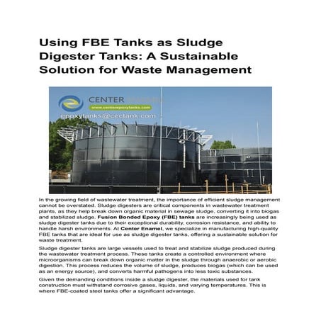Using FBE Tanks as Sludge Digester Tanks_ A Sustainable Solution for Waste Management.docx