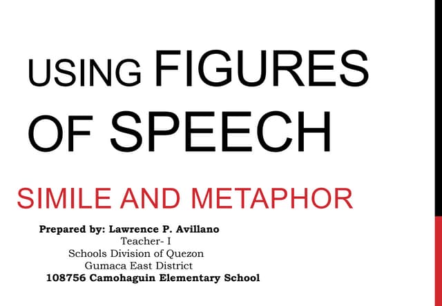 English 6 The Different Figures of speech | PPTX
