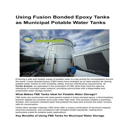 Benefits of Using FBE Tanks as Sludge Holding Tanks.docx