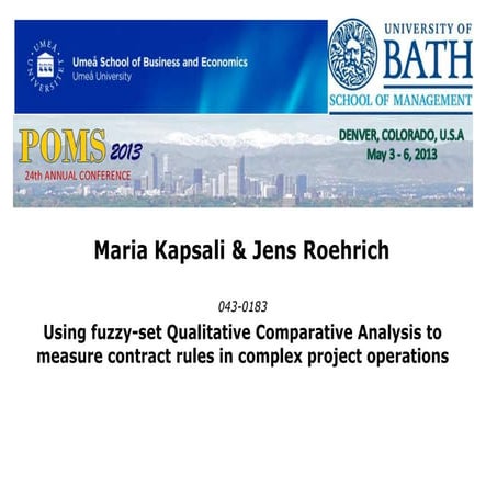 Using fuzzy set qualitative comparative analysis to measure contract rules in complex project ...