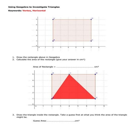 Using geogebra to investigate area of triangles | PDF