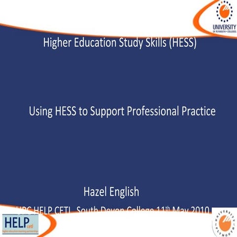 Using HESS to support FD Professional Practice | PPT