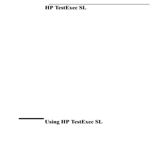 Using HP TEST EXEC SL | PDF