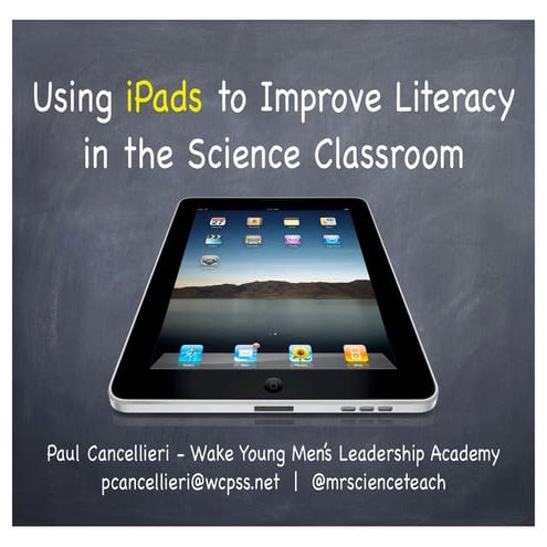 Using iPads To Improve Science Literacy.key