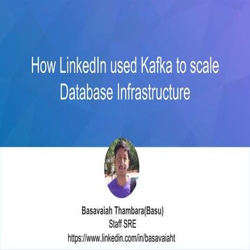 Using Kafka To Scale Database Replication Ppt 