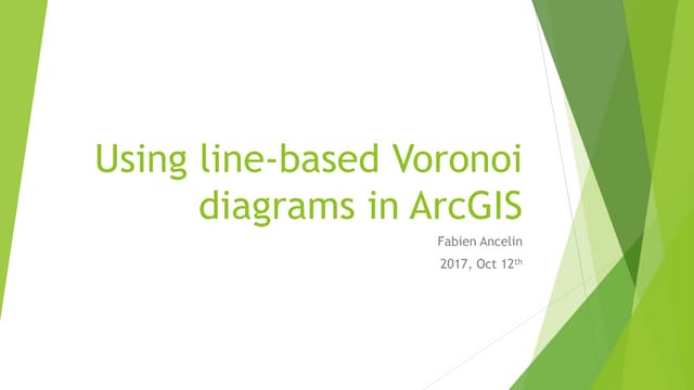 Using Line Based Voronoi In Arc Gis Ppt