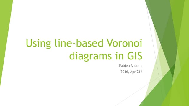 Using Line Based Voronoi Cells In Gis Pptx Geography Science