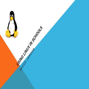 Using linux in schools | PPTX