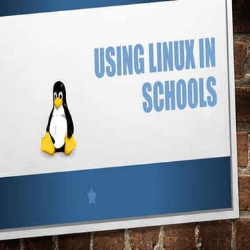 Using Linux in Schools | PPT