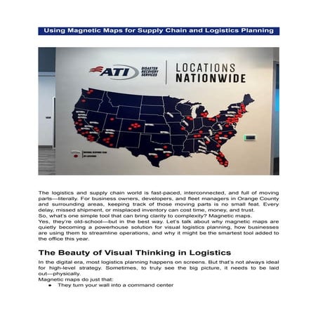 Using Magnetic Maps for Supply Chain and Logistics Planning | PDF