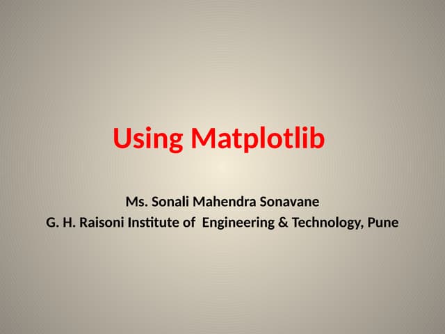 Python Chart Plotting Using Matplotlib Pptx