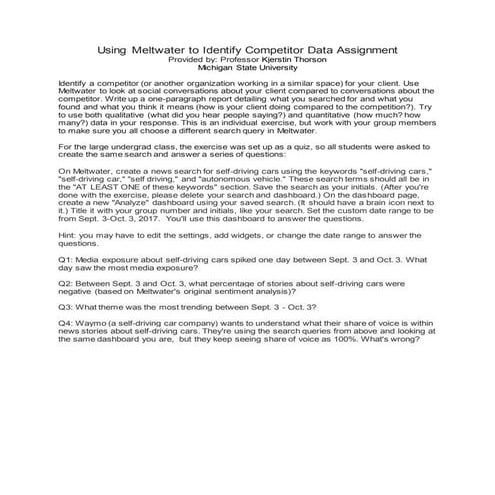 Step by Step Guide to Using Meltwater | DOCX