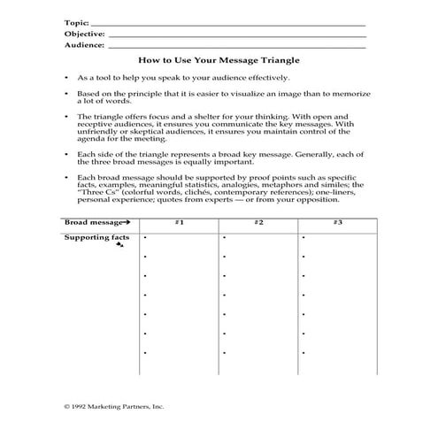 Using Your Message Triangle | PDF