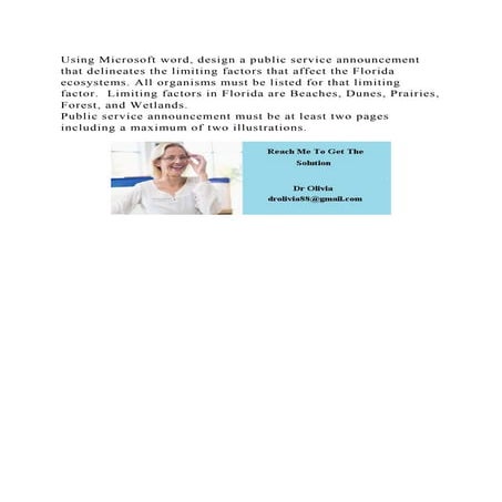 Using Microsoft word, design a public service announcement that deli.docx