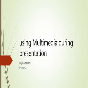 Using multimedia during presentation | PPT