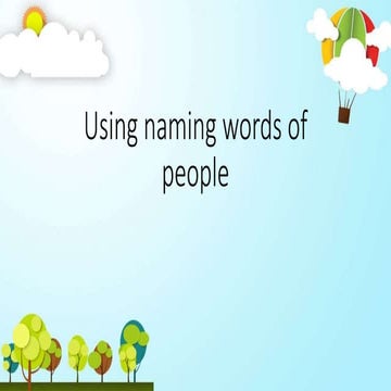 Using naming words for people | PPTX