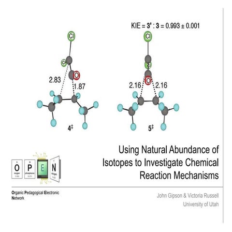 Using natural abundance of isotopes to investigate chemical reaction ...