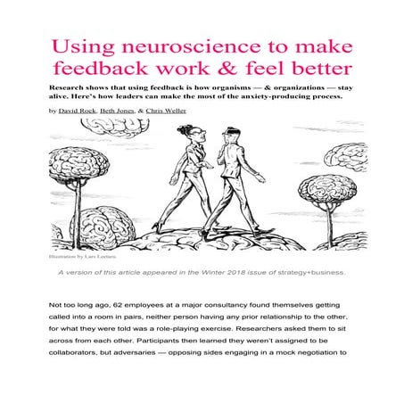 Using neuroscience to make feedback work & feel better | PDF