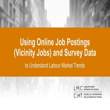Using Online job postings and survey data to understand labour market ...
