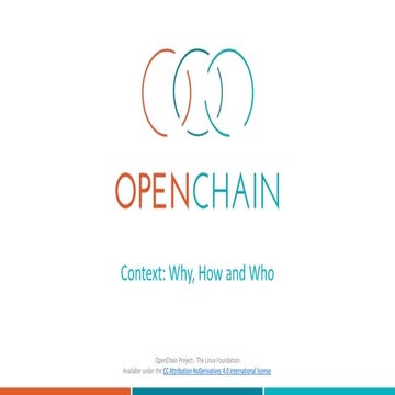 Using Openchain For Practical Open Source Software Supply Chain
