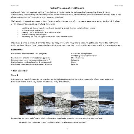 Using photography within art | DOC