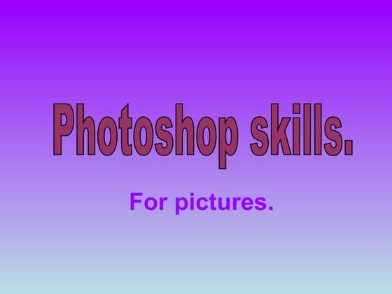 Photoshop Practice Model Comparison | PPT