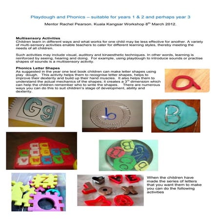 Using playdough | PDF