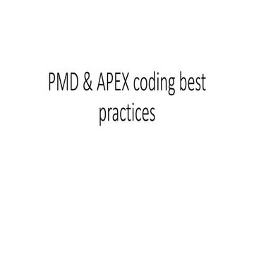 Using Pmd To Ensure Apex Coding Best Practices Ppt 9779