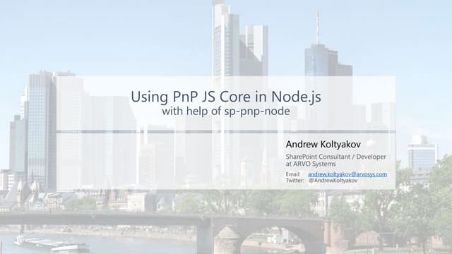 Using Pnp Js Core In Nodejs